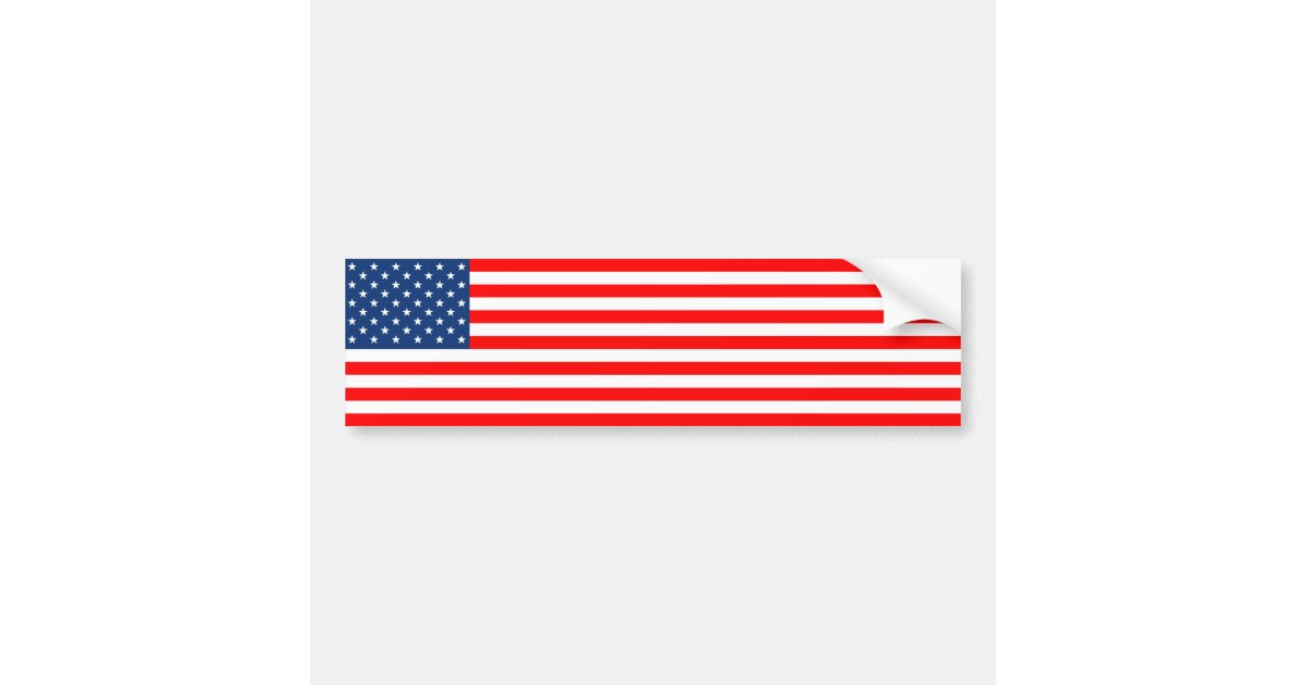 US Flag Bumper Sticker | Zazzle