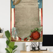 US Flag Declaration of Independence 1776 Poster | Zazzle