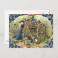 US Flag Molly Pitcher Cannon Postcard | Zazzle