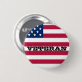 US Flag Patriotic Veteran USA Pin Button | Zazzle