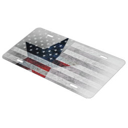US Flag Star License Plate | Zazzle