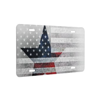 US Flag Star License Plate | Zazzle