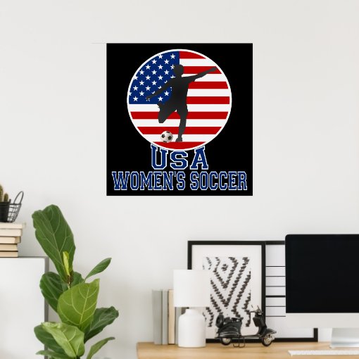 US Flag USA Women's Soccer Poster (large) | Zazzle