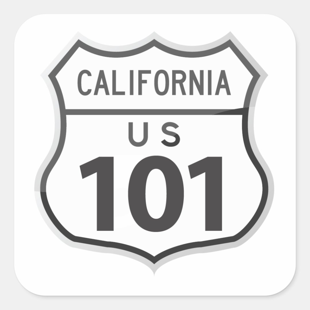 US Highway 101 California Road Trip Travel Sticker | Zazzle