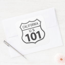 US Highway 101 California Road Trip Travel Sticker | Zazzle