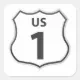 US Highway 1 Road Trip Travel Sticker | Zazzle