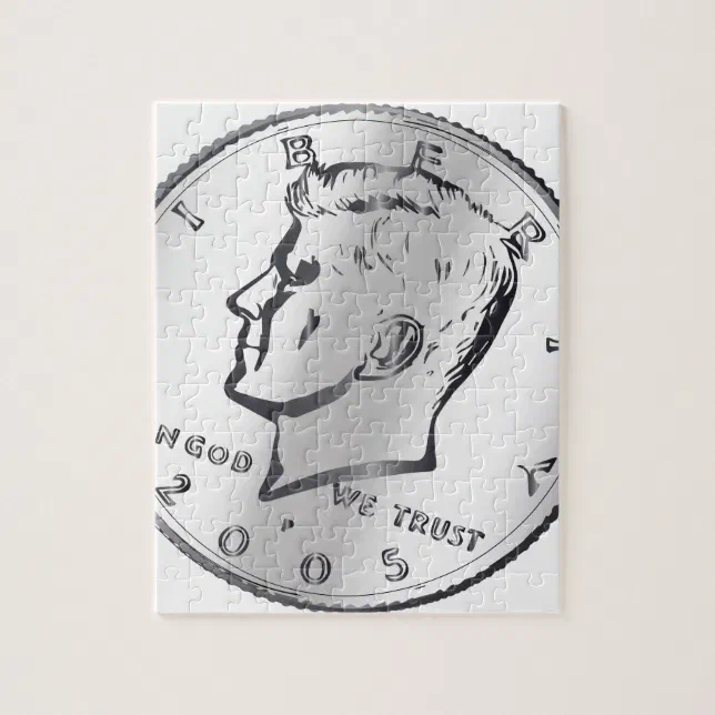 US JFK Half Dollar Coin Jigsaw Puzzle | Zazzle