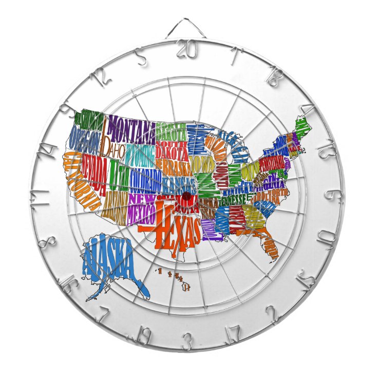US MAP DARTBOARD | Zazzle