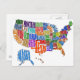US MAP POSTCARD | Zazzle