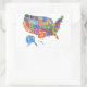 US MAP RECTANGULAR STICKER | Zazzle