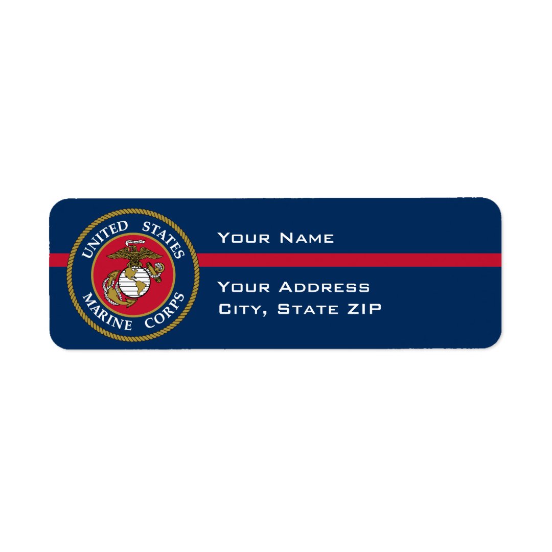 US Marine Corps - Blue Label | Zazzle
