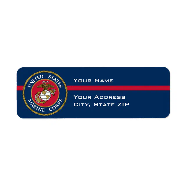 US Marine Corps - Blue Label | Zazzle