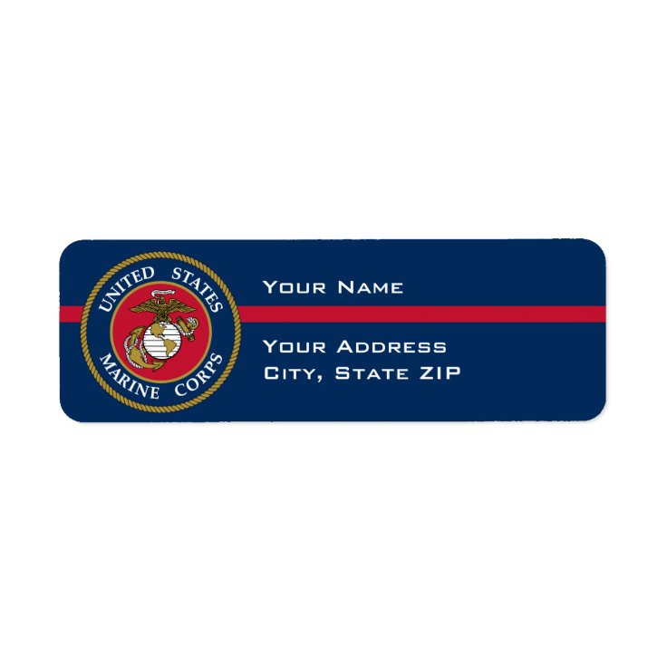 US Marine Corps - Blue Label | Zazzle