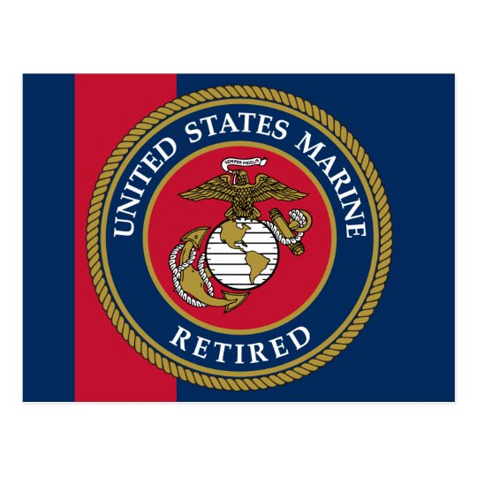 US Marine Corps - Retired Blue Postcard | Zazzle.com