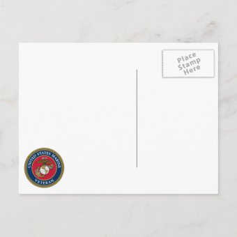 US Marine Corps - Veteran Blue Postcard | Zazzle