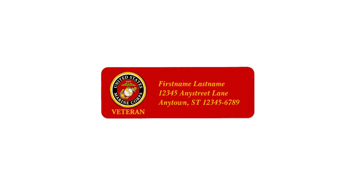 US Marine Official Seal - Veteran Label | Zazzle