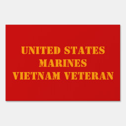 US Marine Official Seal - Veteran Yard Sign | Zazzle