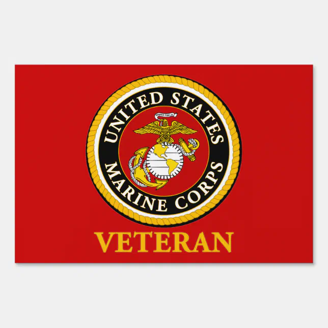 US Marine Official Seal - Veteran Yard Sign | Zazzle