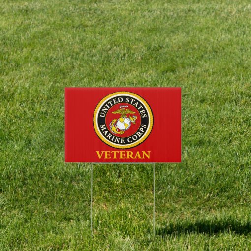 US Marine Official Seal - Veteran Yard Sign | Zazzle
