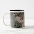 US Marine test firing an M240 heavy machine gun Two-Tone Coffee Mug ...