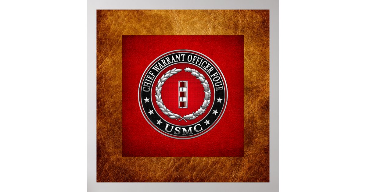 US Marines: Chief Warrant Four (USMC CWO-4) [3D] Poster | Zazzle