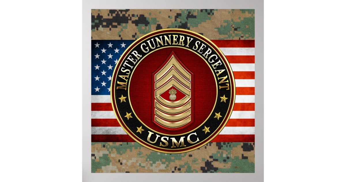 US Marines: Master Gunnery Sergeant (USMC MGySgt) Poster | Zazzle