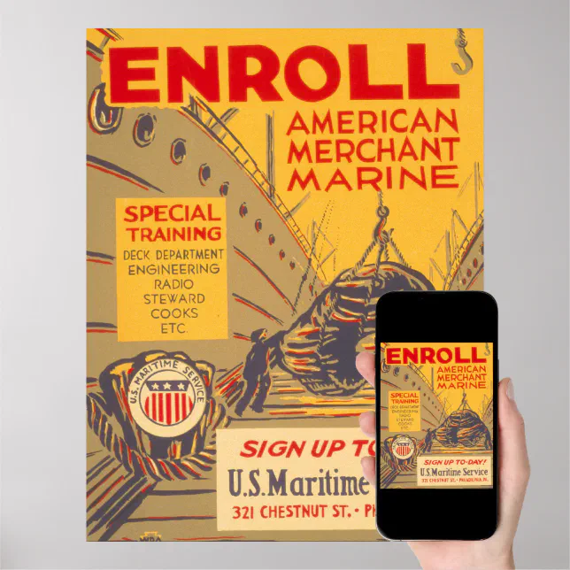 US Maritime Service Poster | Zazzle
