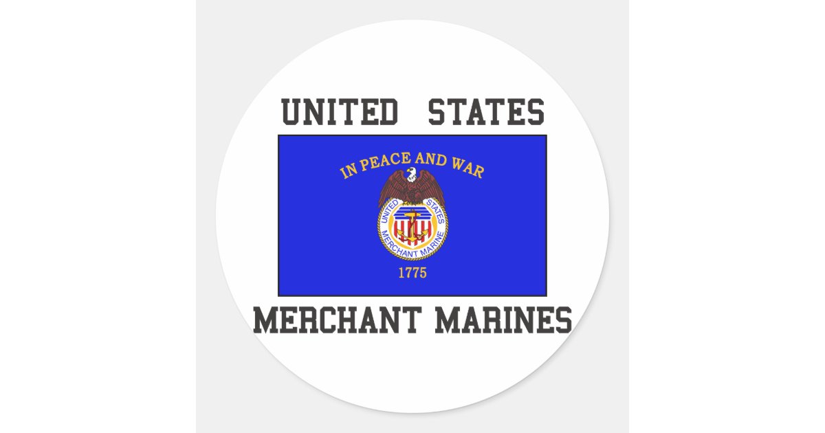 US Merchant Marine Classic Round Sticker | Zazzle