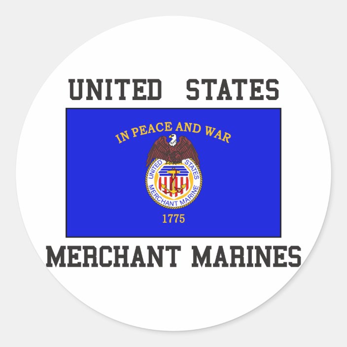 US Merchant Marine Classic Round Sticker | Zazzle.com