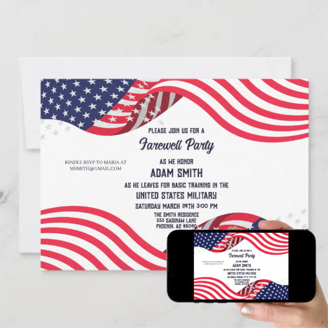 US Military Bootcamp Going Away Party Invitation | Zazzle
