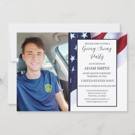 US Navy Bootcamp Going Away Party Invitation | Zazzle