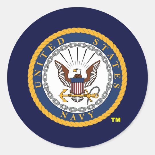 US Navy Emblem Classic Round Sticker | Zazzle.com
