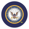 US Navy Emblem Classic Round Sticker | Zazzle