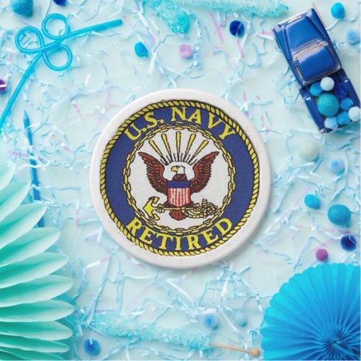 US Navy Retired Paper plates | Zazzle