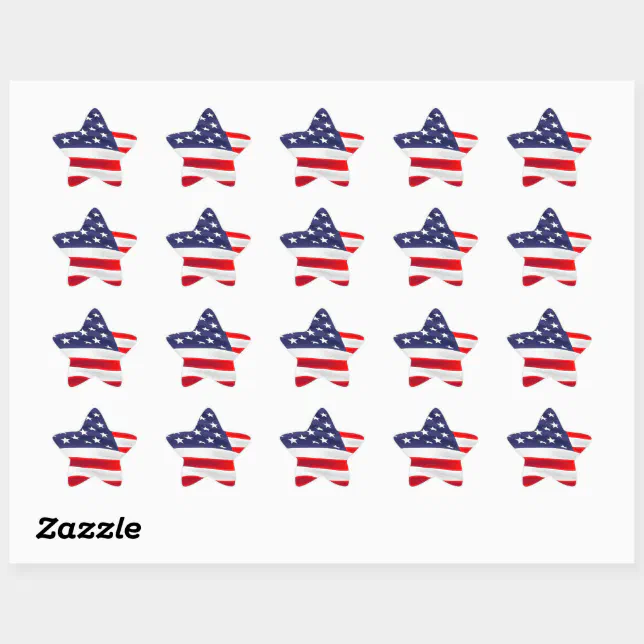 US patriotic Star Sticker | Zazzle