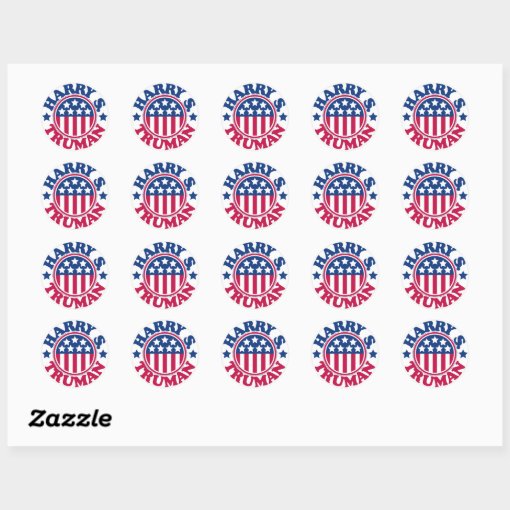 US President Harry S Truman Classic Round Sticker | Zazzle