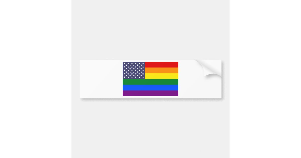 US Pride Flag Bumper Sticker | Zazzle