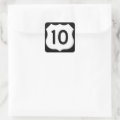 US Route 10 Sign Square Sticker | Zazzle