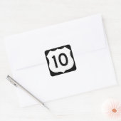 US Route 10 Sign Square Sticker | Zazzle