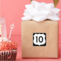 US Route 10 Sign Square Sticker | Zazzle
