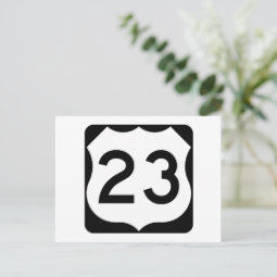 US Route 23 Sign Postcard | Zazzle