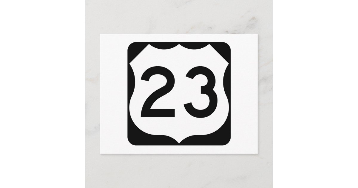 US Route 23 Sign Postcard | Zazzle