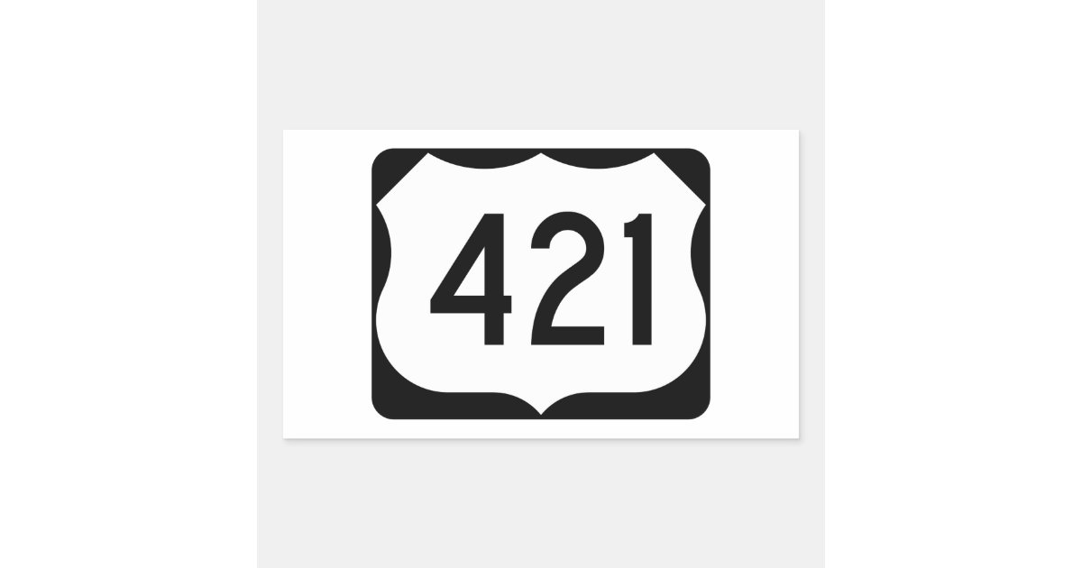 US Route 421 Sign Rectangular Sticker | Zazzle.com