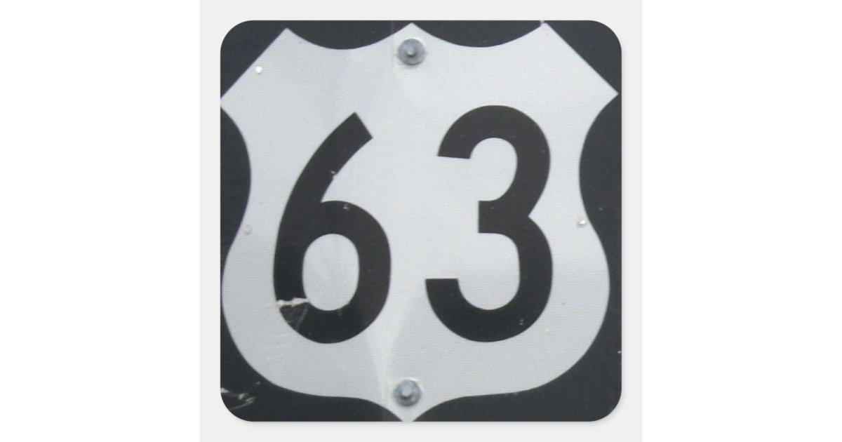 US Route 63 Highway Sign Stickers | Zazzle