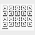 US Route 6 Sign Square Sticker | Zazzle