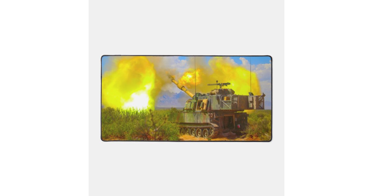 US SELF-PROPELLED HOWITZER – M109 PALADIN DESK MAT | Zazzle