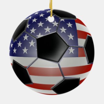 US Soccer Ball Ornament | Zazzle