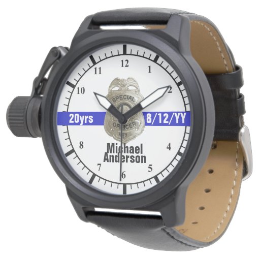 US Special Officer Custom Anniversary Retirement Watch | Zazzle