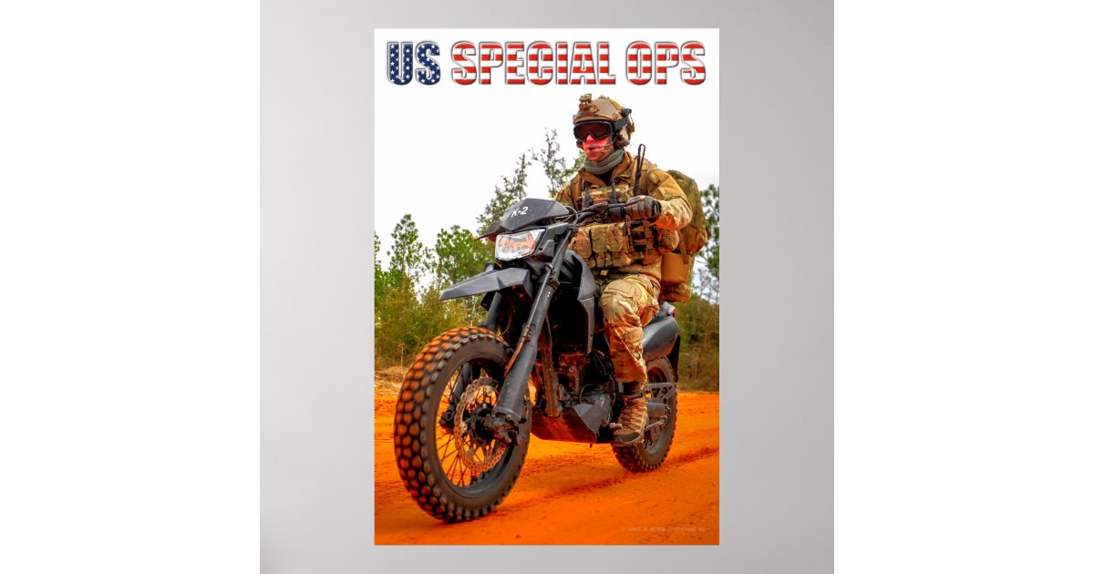 US SPECIAL OPS MOTORCYCLE POSTER | Zazzle