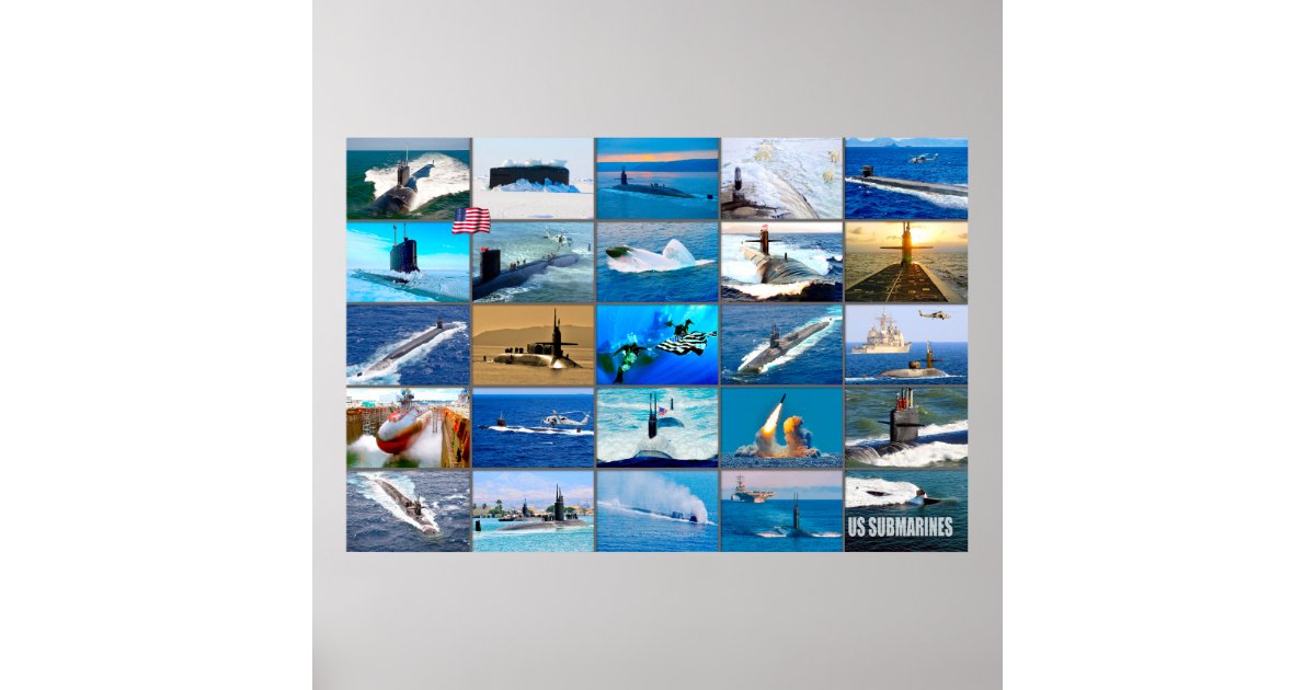 US SUBMARINES "Montage" Poster | Zazzle